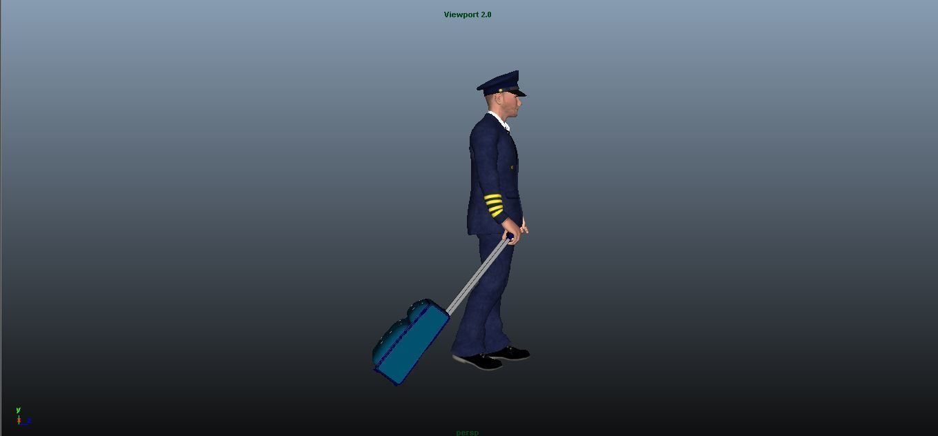 3D model Pilot - Animated VR / AR / low-poly rigged animated | CGTrader