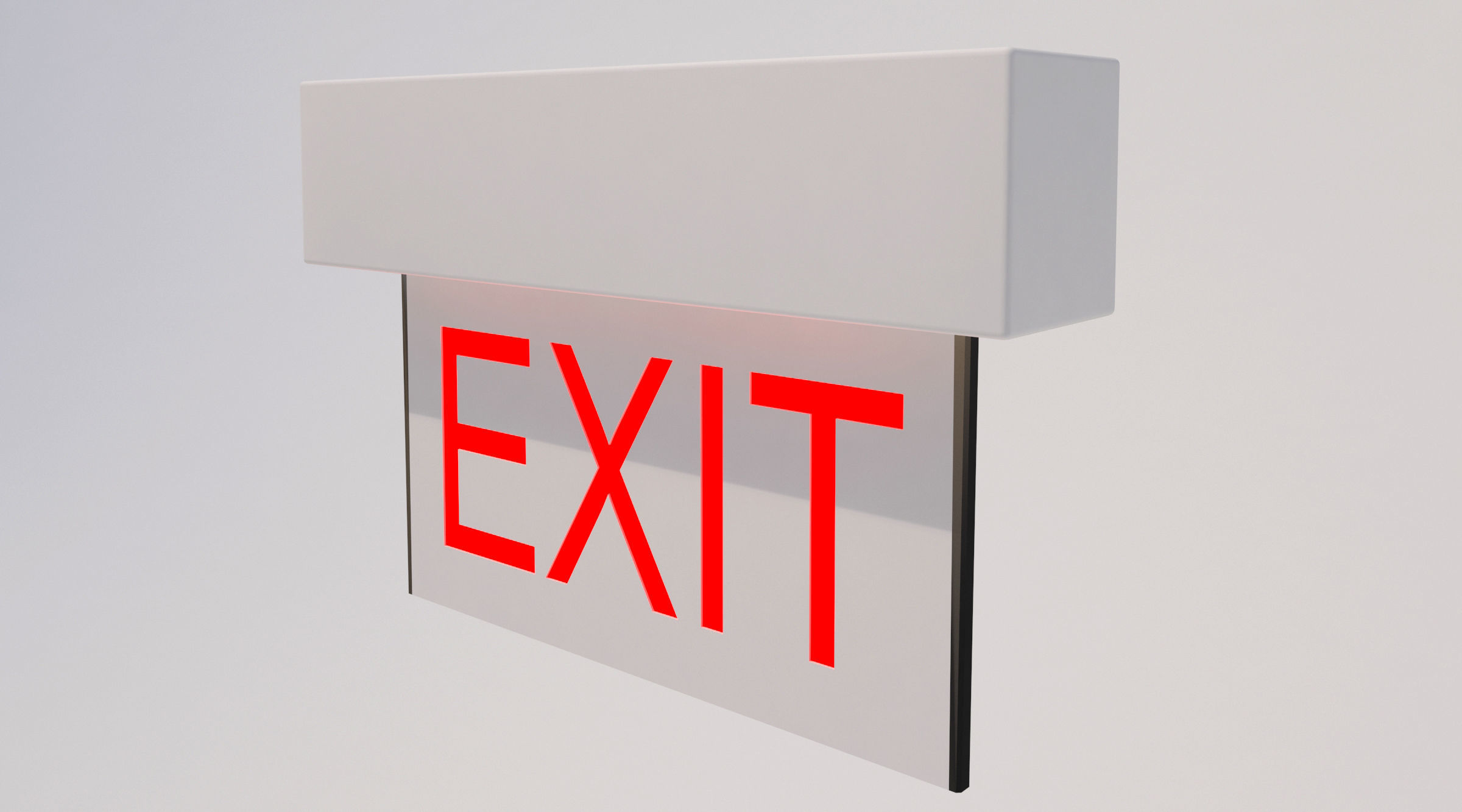 Exit Sign-001 3D model | CGTrader