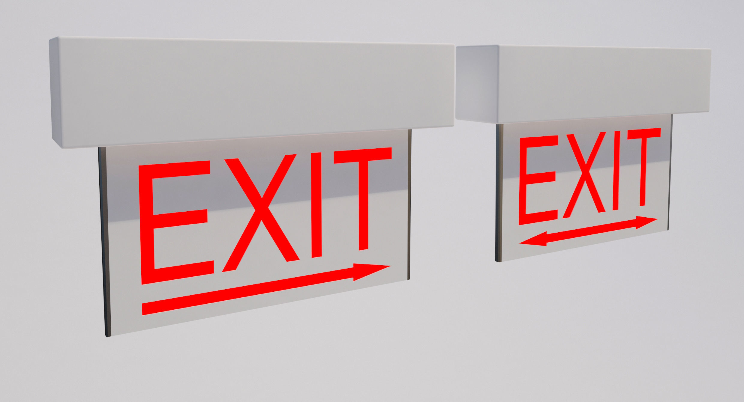 Exit Signs-001 3D Model MAX OBJ 3DS FBX DWG MTL | CGTrader.com