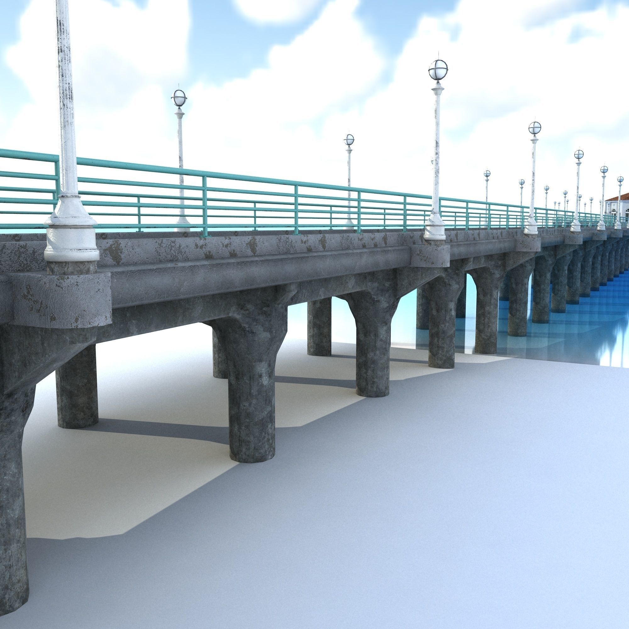3D model Manhattan Beach Pier VR / AR / low-poly | CGTrader