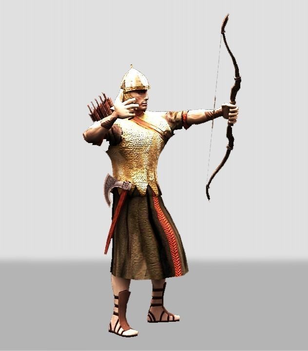 3D model Roman archer VR / AR / low-poly rigged animated | CGTrader