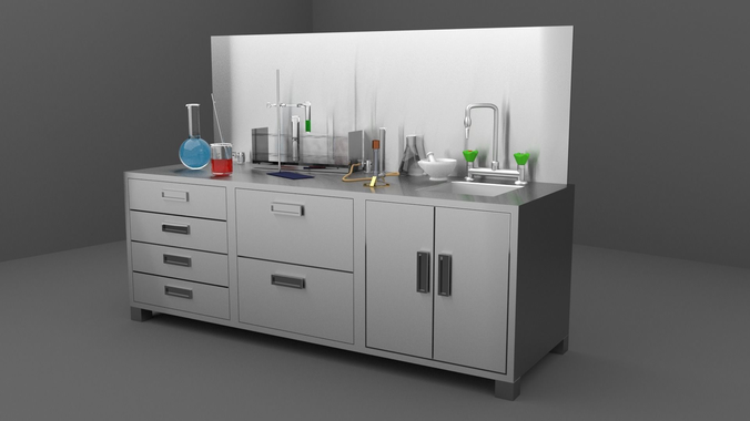 CHEMISTRY AND LAB SET 3D model | CGTrader