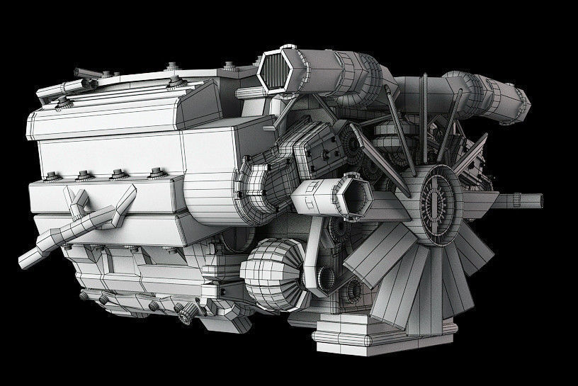 Car Engine 3D model | CGTrader