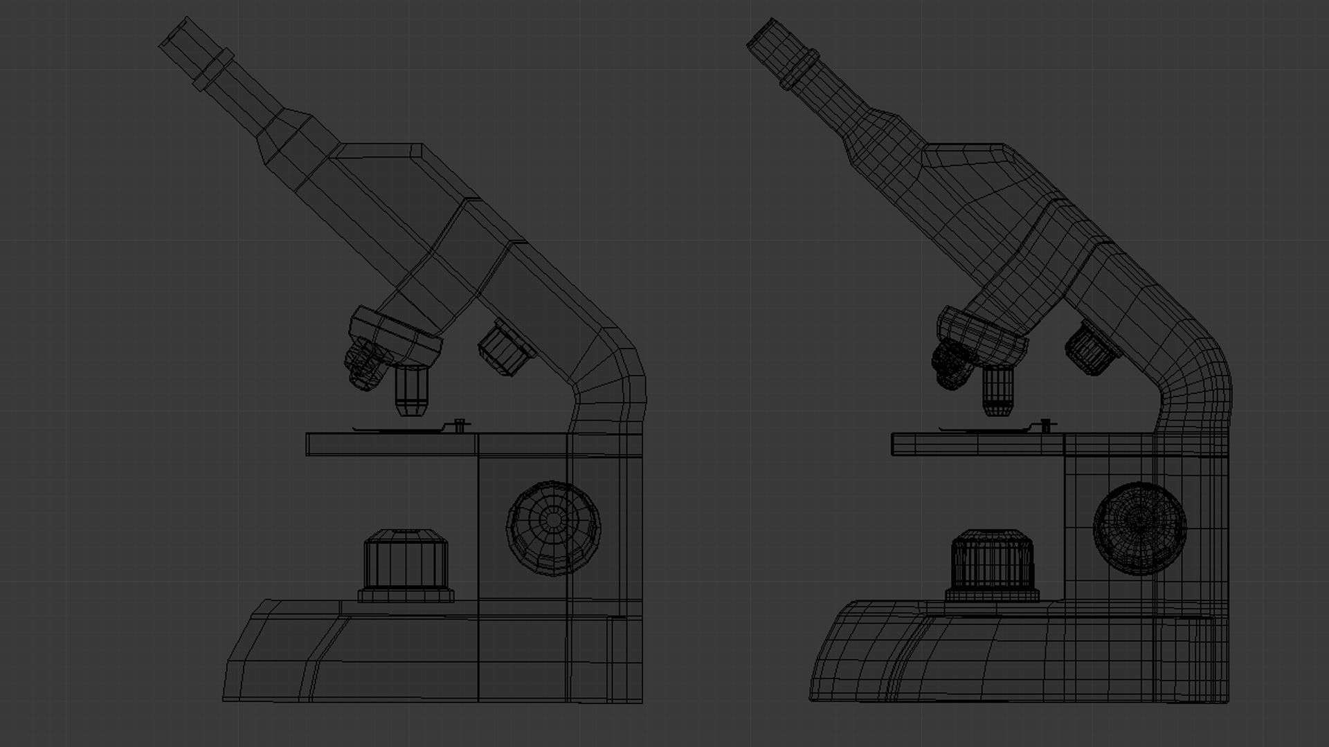 3D model Microscope - Low and High Poly VR / AR / low-poly | CGTrader