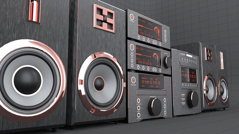 3D model HI-FI mini audio components VR / AR / low-poly | CGTrader