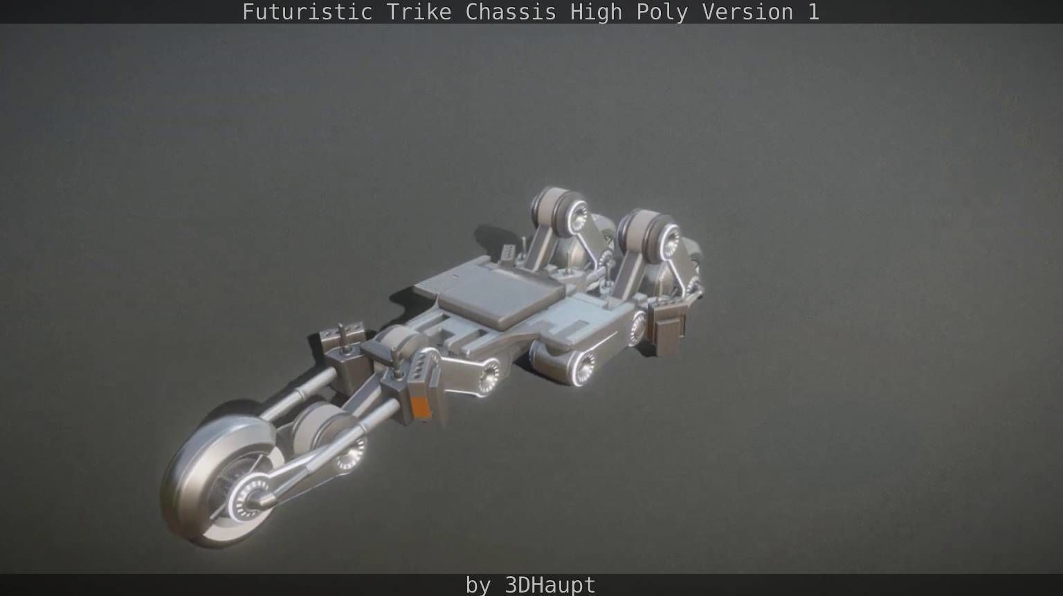 Futuristic Trike Chassis High Poly Version 1 3D model | CGTrader