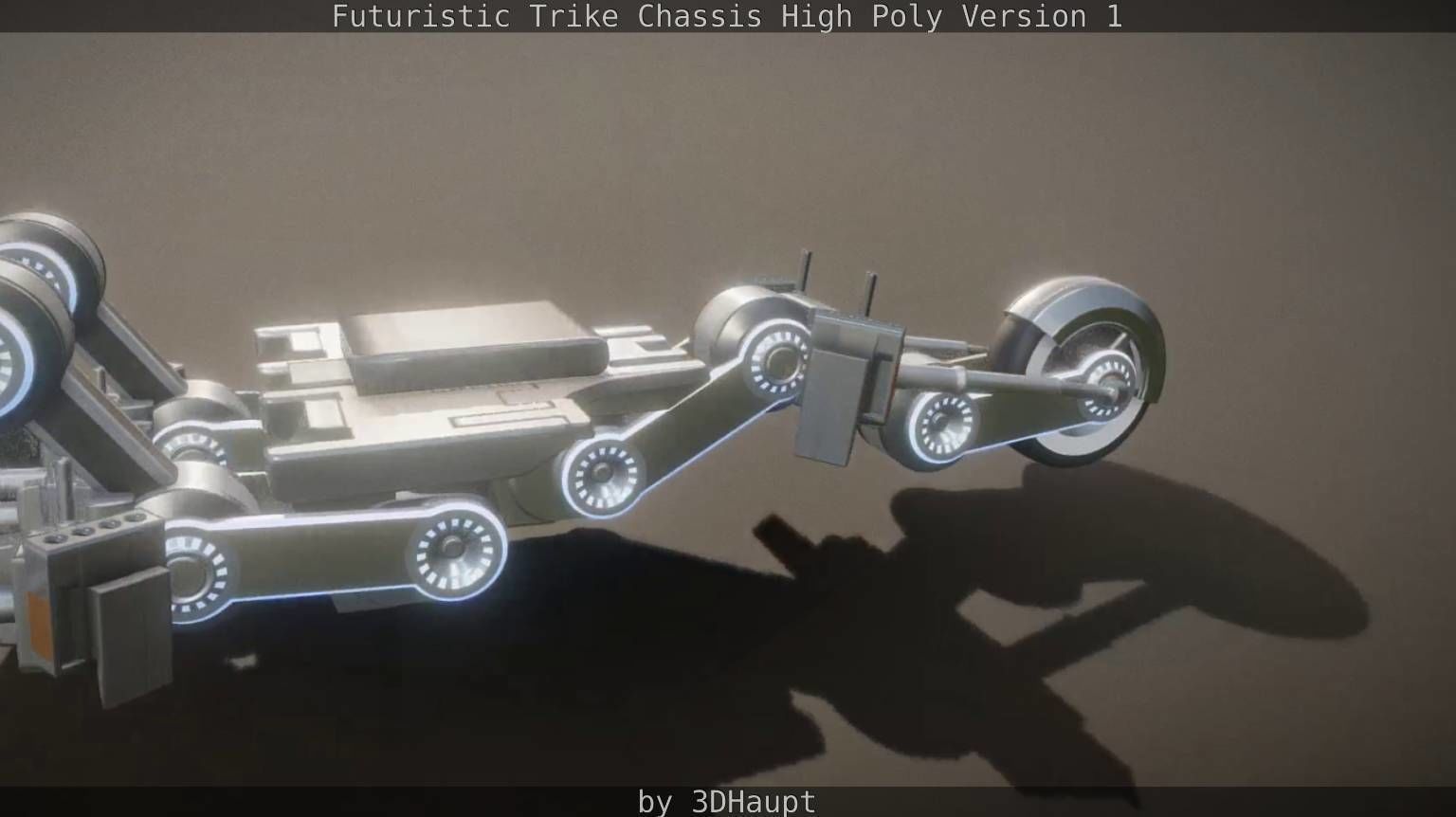 Futuristic Trike Chassis High Poly Version 1 3D model | CGTrader