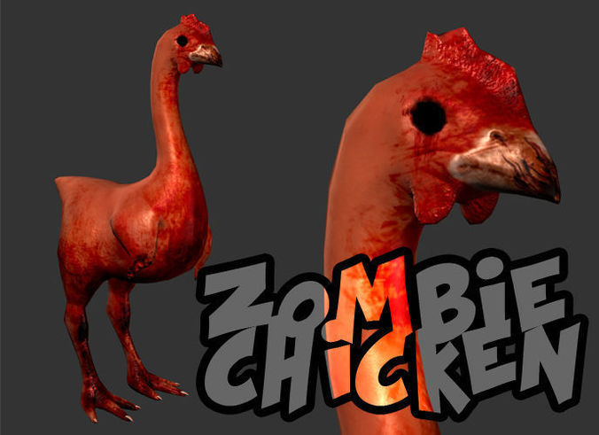 3D model Zombie Chicken VR / AR / low-poly | CGTrader