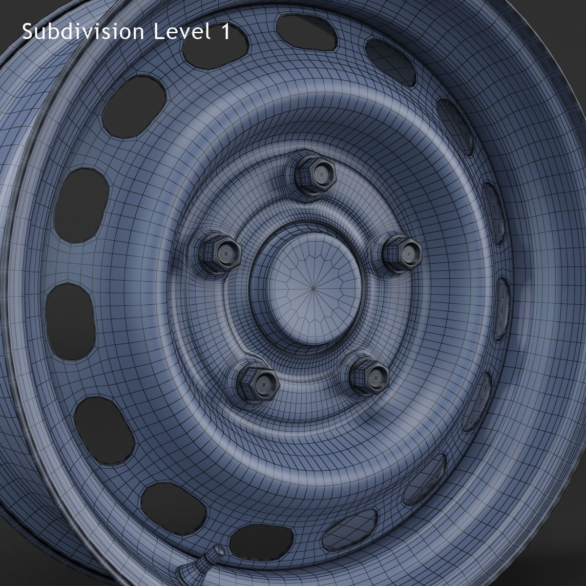 Steel Wheel Rim 3D model | CGTrader