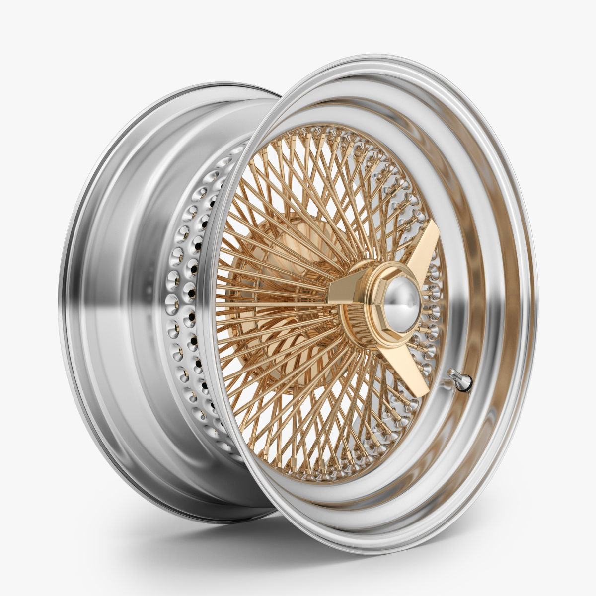 100 Spoke Wire Wheel Rim 3D model | CGTrader