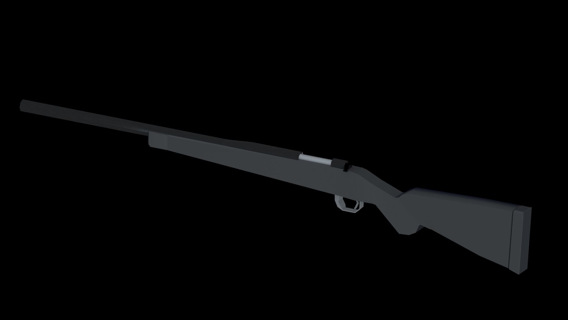 Low-poly bolt-action rifle 3D asset | CGTrader