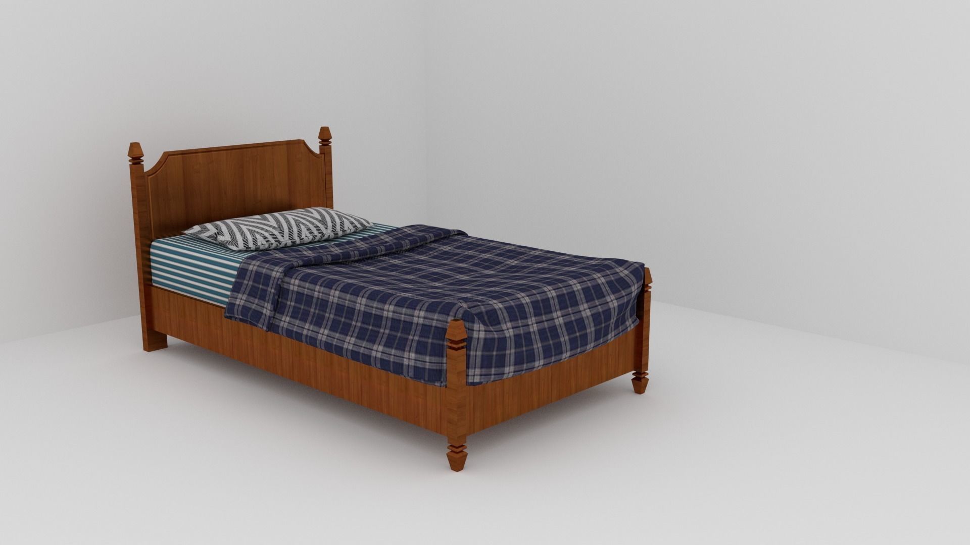 Simple bed 3D model | CGTrader