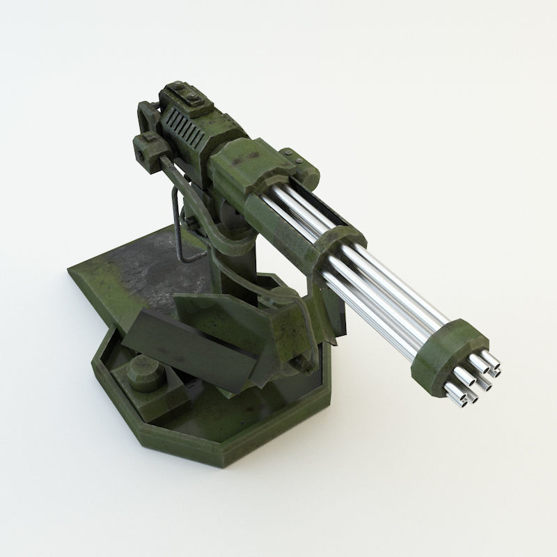 3D model Machine Gun 1 VR / AR / low-poly | CGTrader