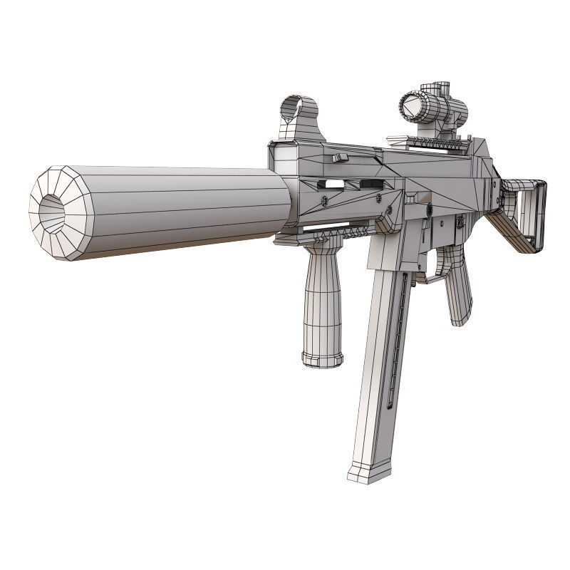3D model UMP weapon VR / AR / low-poly | CGTrader