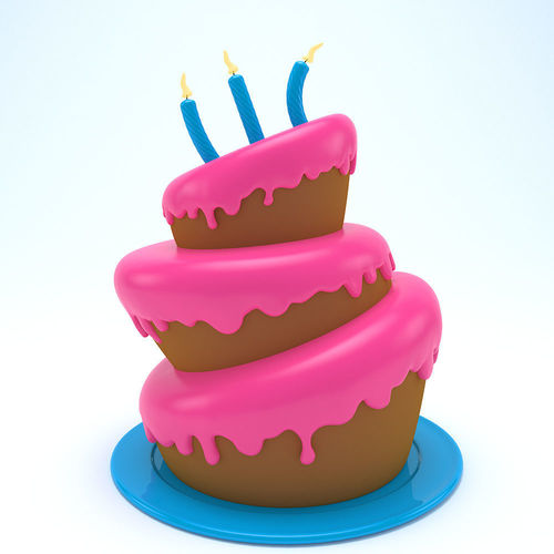 Birthday cake 04 3D model | CGTrader