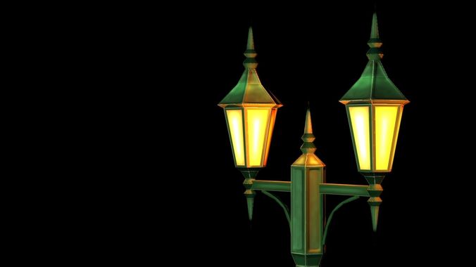 3D model Lamp post game object VR / AR / low-poly | CGTrader