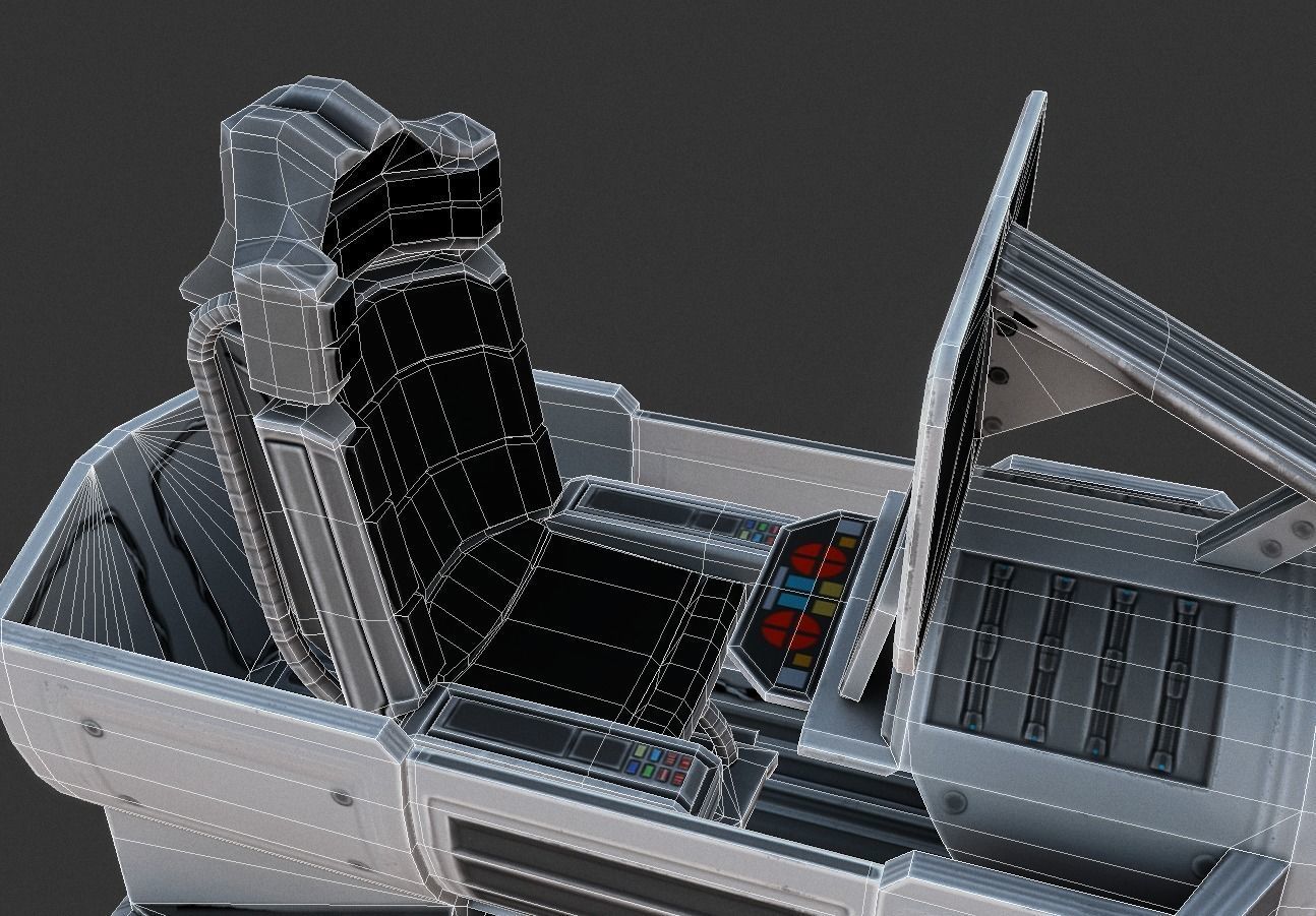 3D model Futuristic control module Basic Version VR / AR / low-poly ...