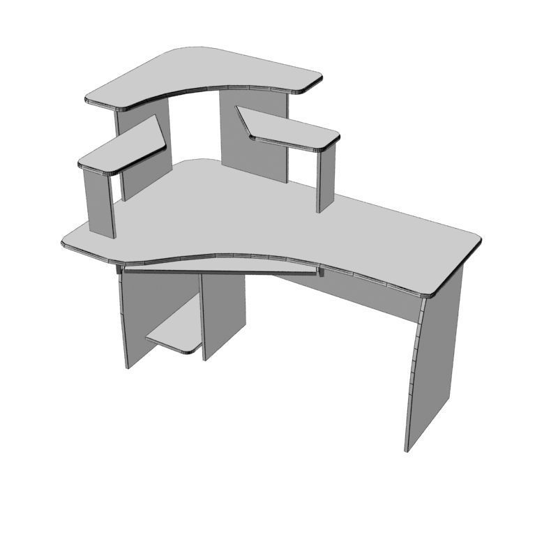 Computer Table 002 free 3D model | CGTrader