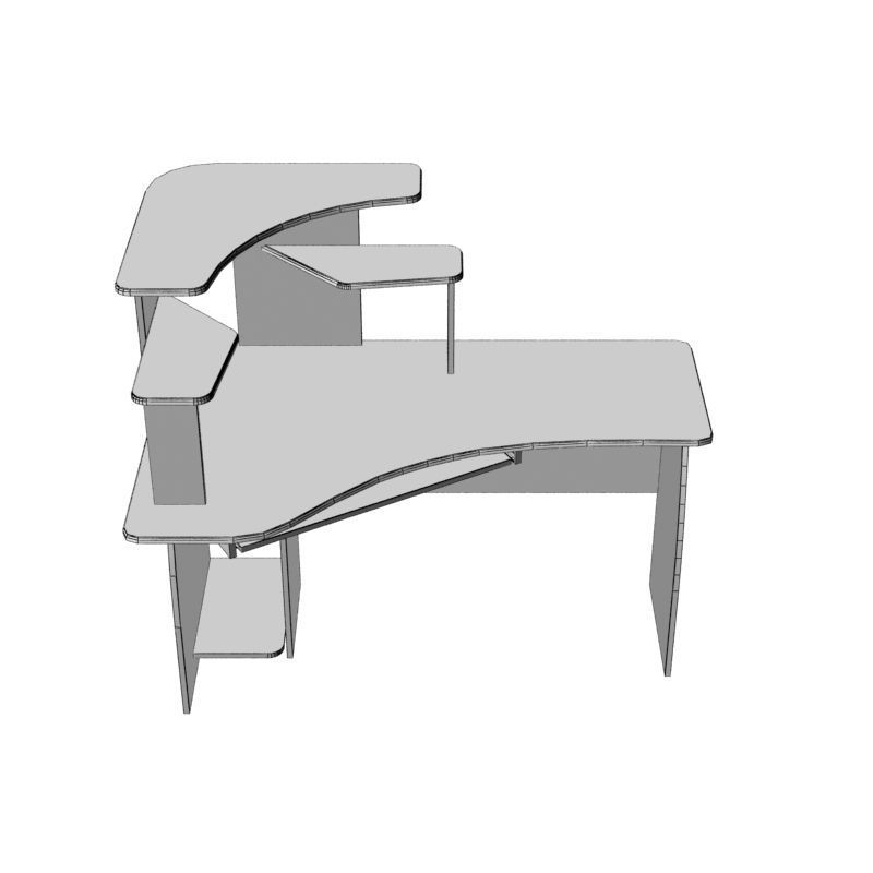 Computer Table 002 free 3D model | CGTrader