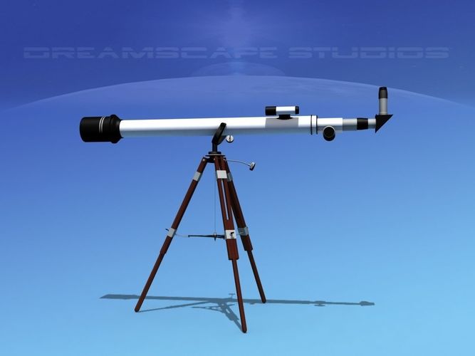 6 In Refractor Telescope 3D model rigged | CGTrader