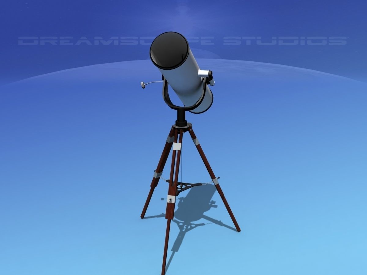 12 In Reflector Telescope 3D model rigged | CGTrader
