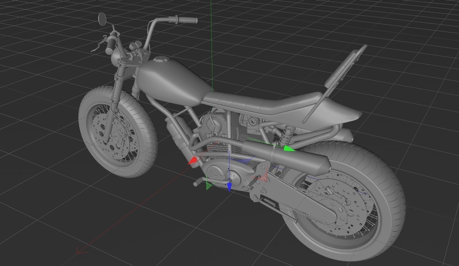 Chopper Hawk Concept Bike 3D model | CGTrader