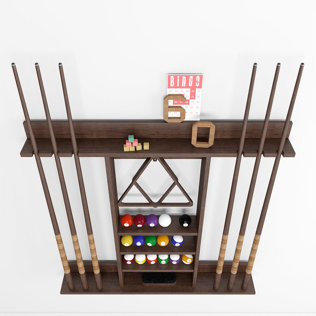 Cue Stick Storage Rack 3D model | CGTrader