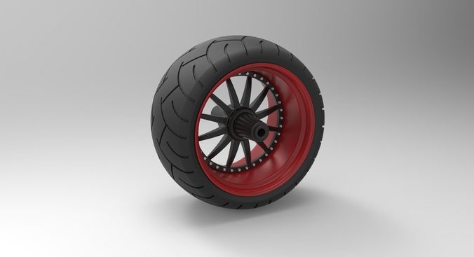 Wide rear wheel from Chopper 3D model | CGTrader