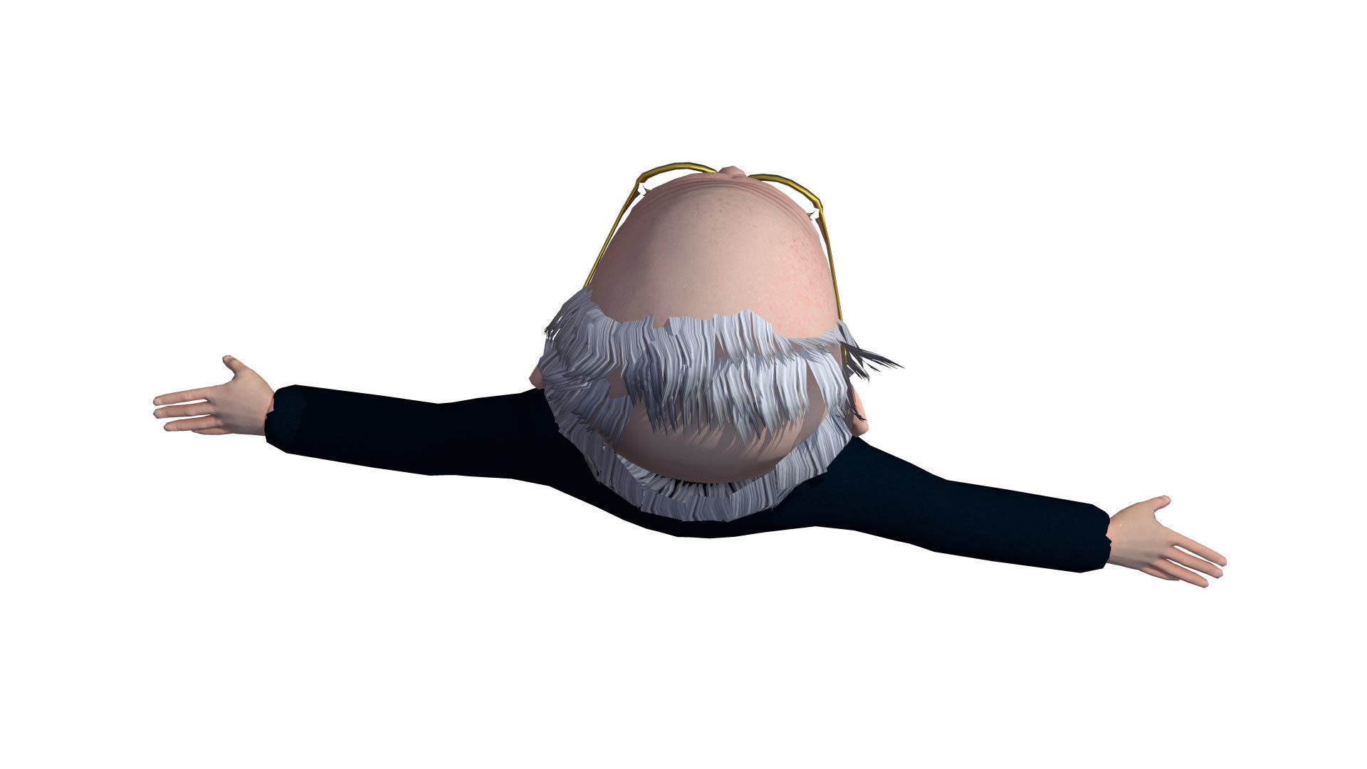 3D model Bernie Sanders Caricature VR / AR / low-poly rigged animated ...