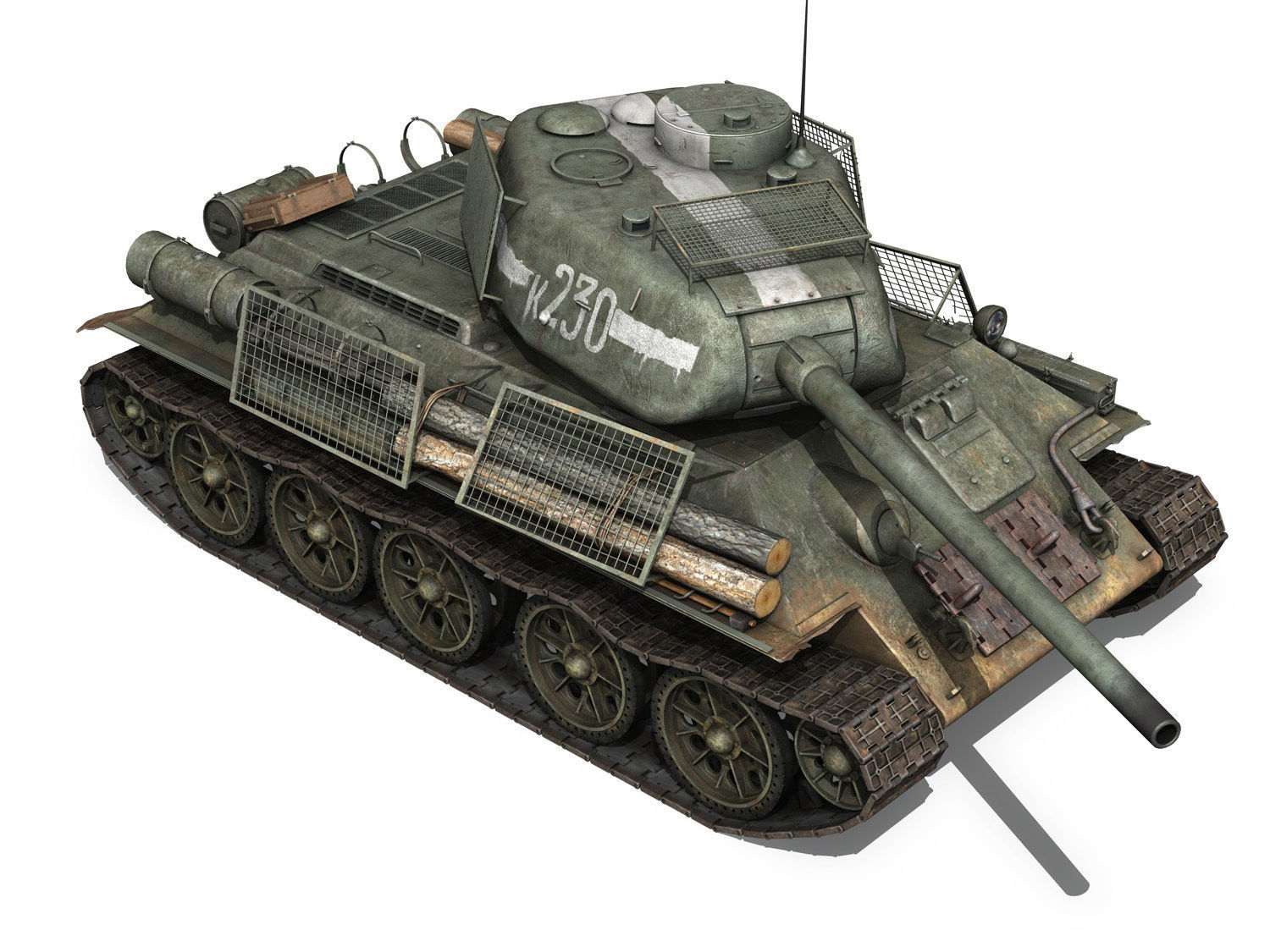 T-34 85 - Soviet medium tank - 230 3D model | CGTrader