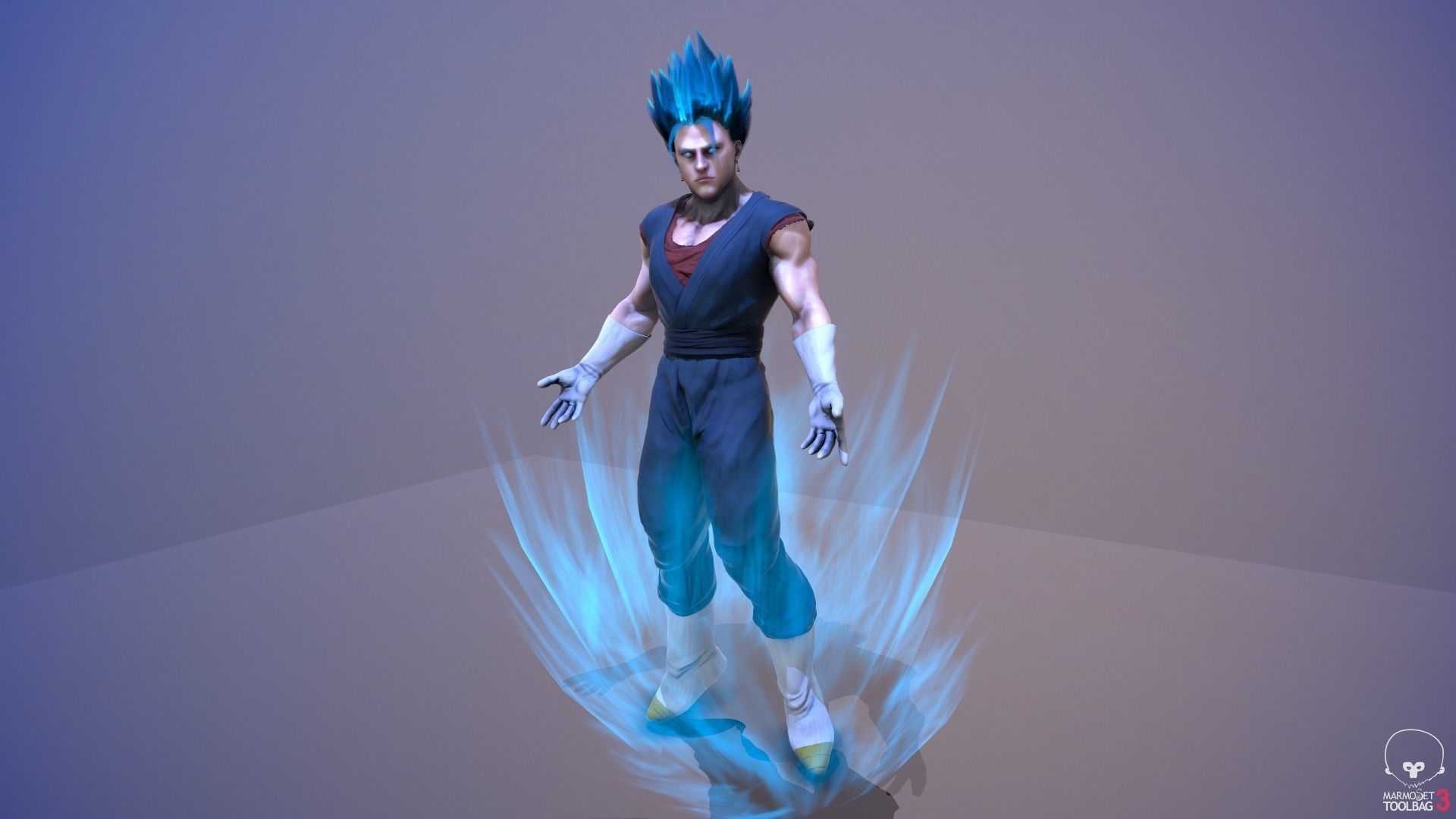 3D model Vegito son Goku 3d model PBR realistic VR / AR / low-poly ...