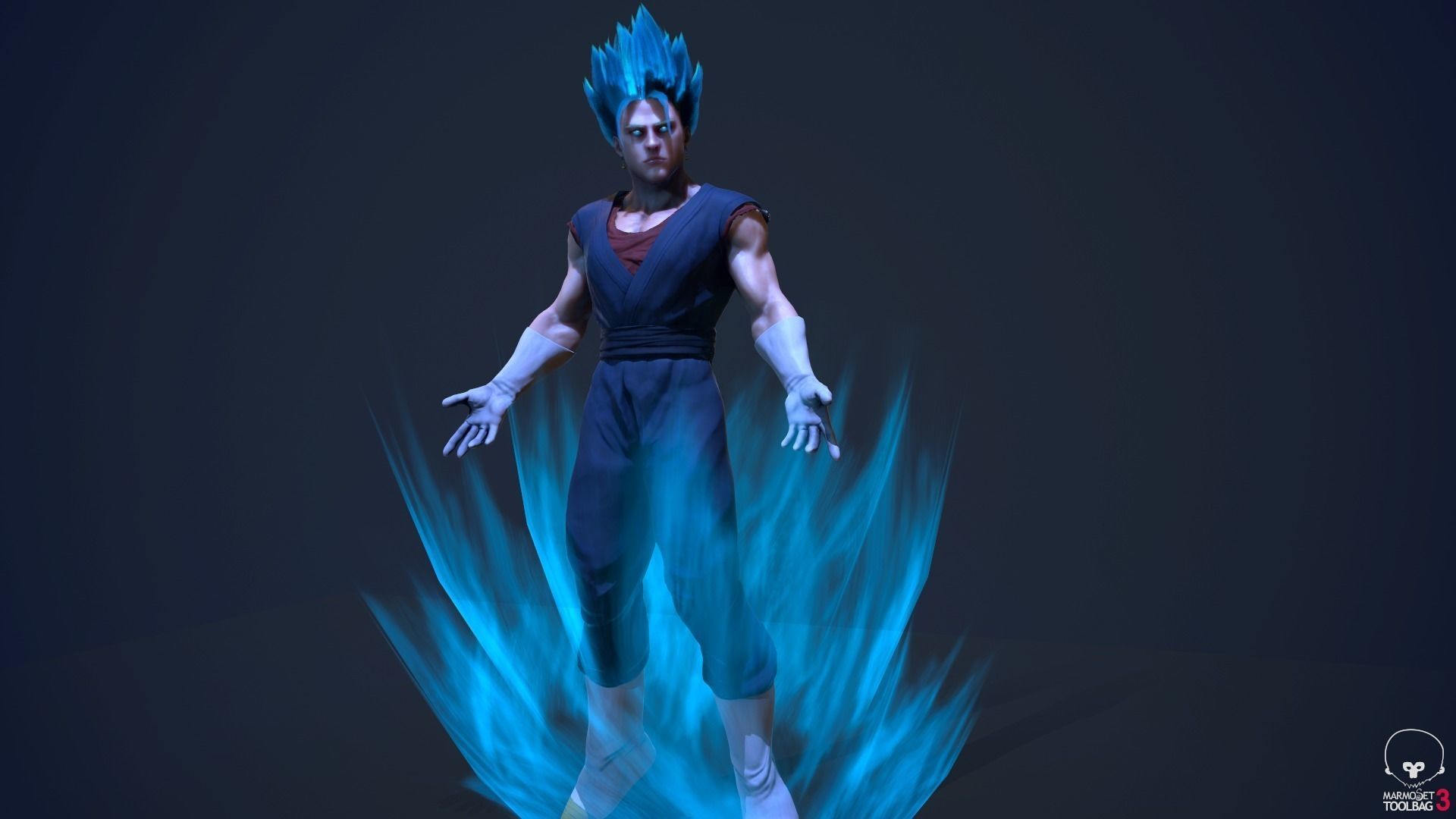 3D model Vegito son Goku 3d model PBR realistic VR / AR / low-poly ...