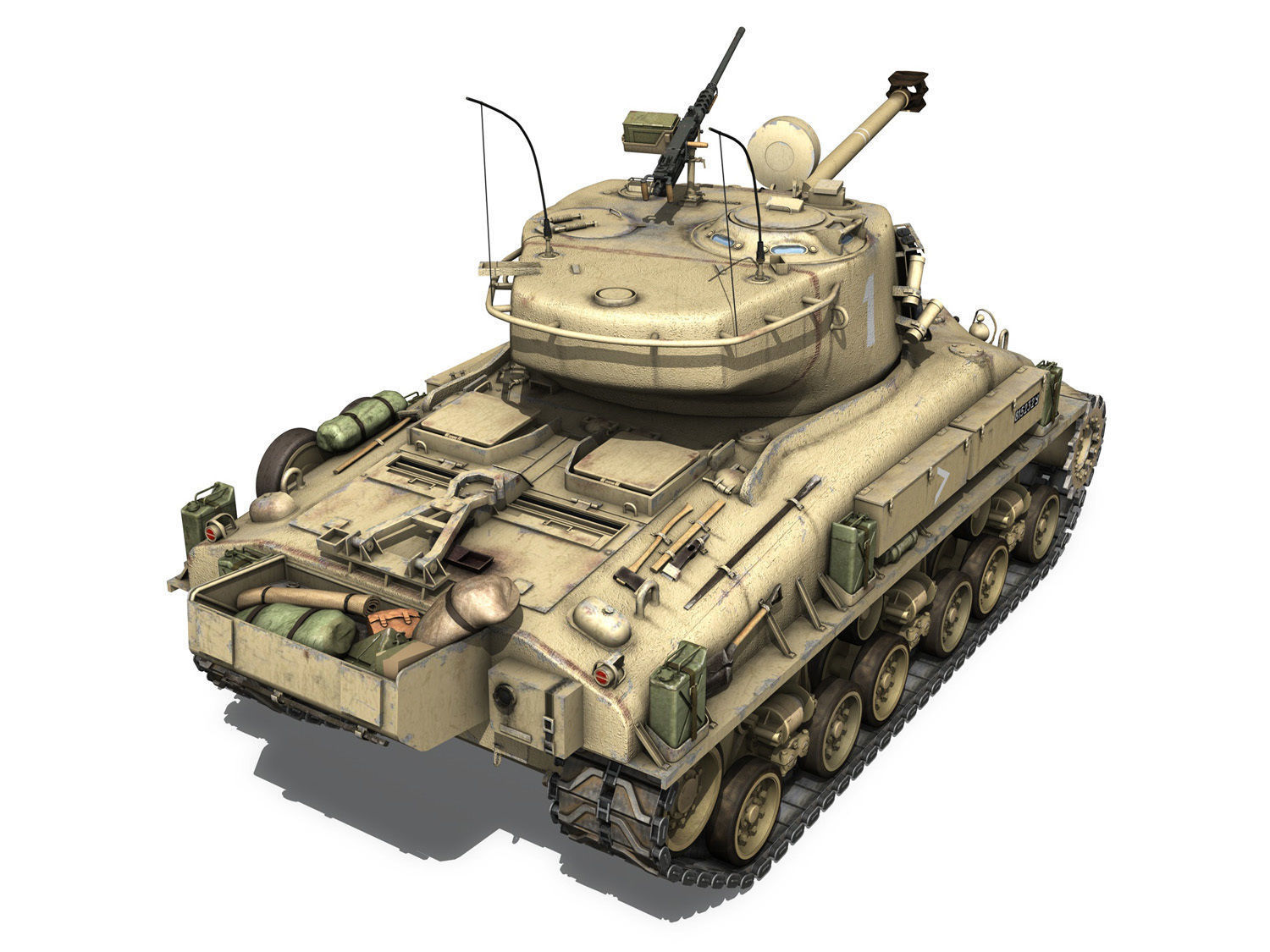 M51 Israel Super Sherman - 1 3D model | CGTrader