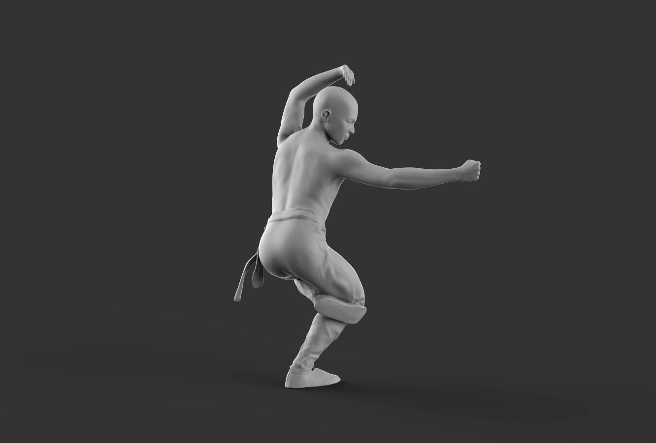 Shaolin monk 3D model 3D printable | CGTrader