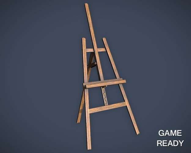 3D model Easel VR / AR / low-poly | CGTrader