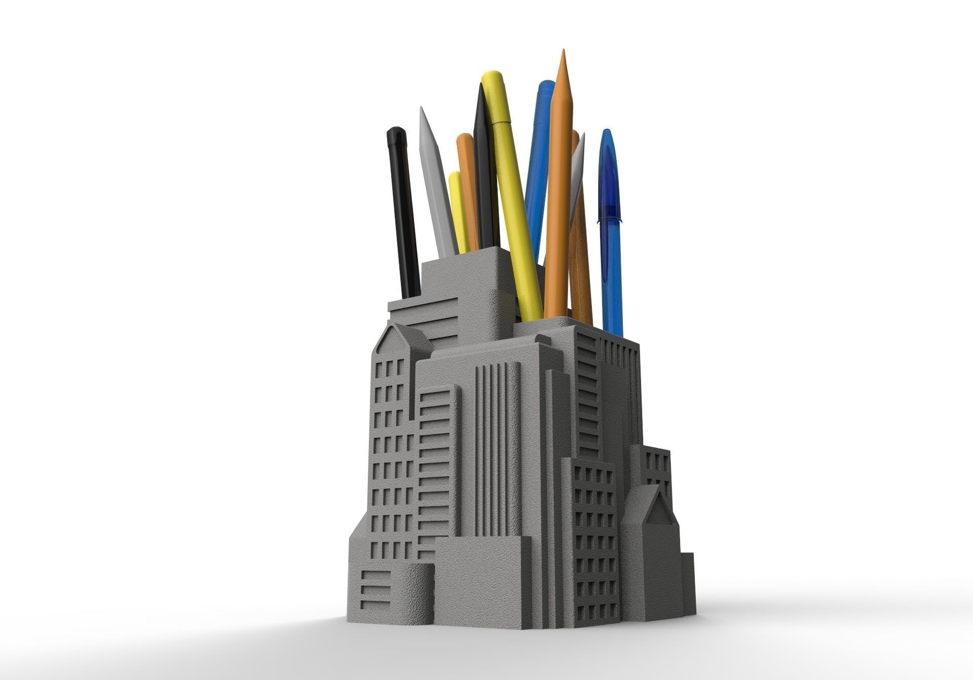 City Pencil Case 3D model 3D printable | CGTrader