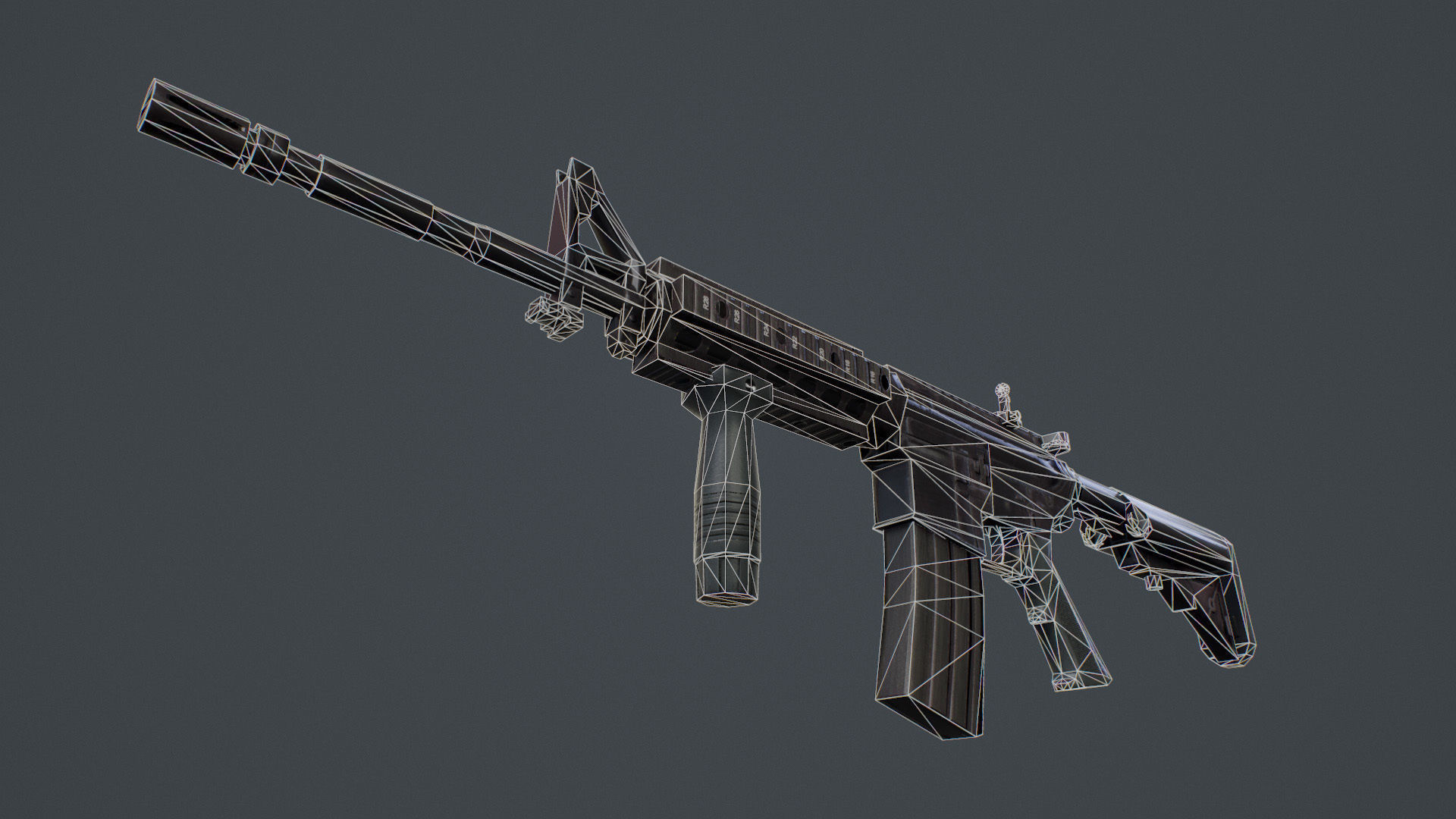 3D model M4 carbine VR / AR / low-poly | CGTrader