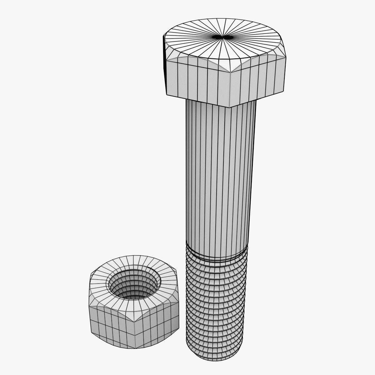 Bolt And Nut free 3D model | CGTrader