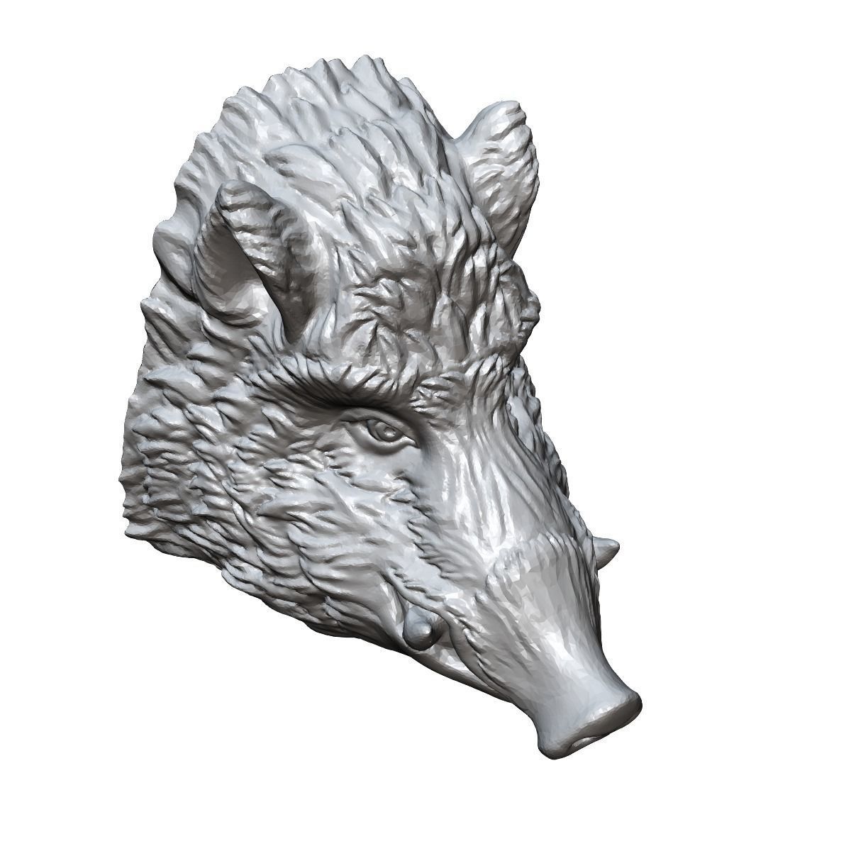 boar head sculpture 3D model 3D printable | CGTrader