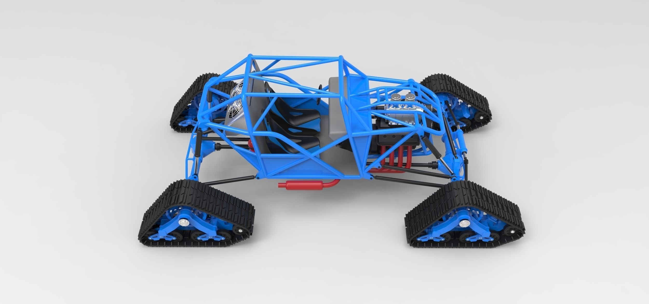 Buggy with Mattracks Suspension tracks 3D model | CGTrader