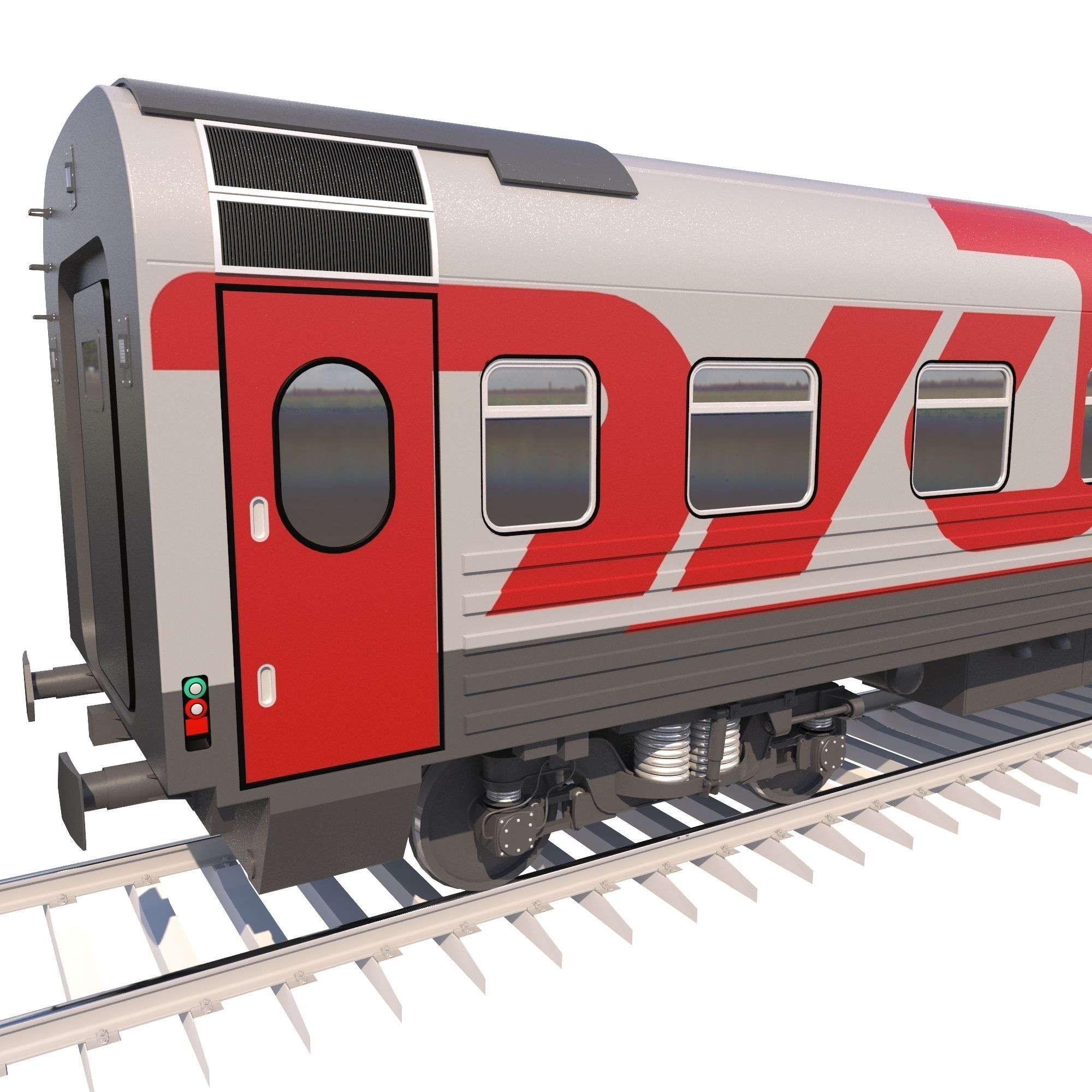 Coach Passenger Wagon Standart 3D model | CGTrader