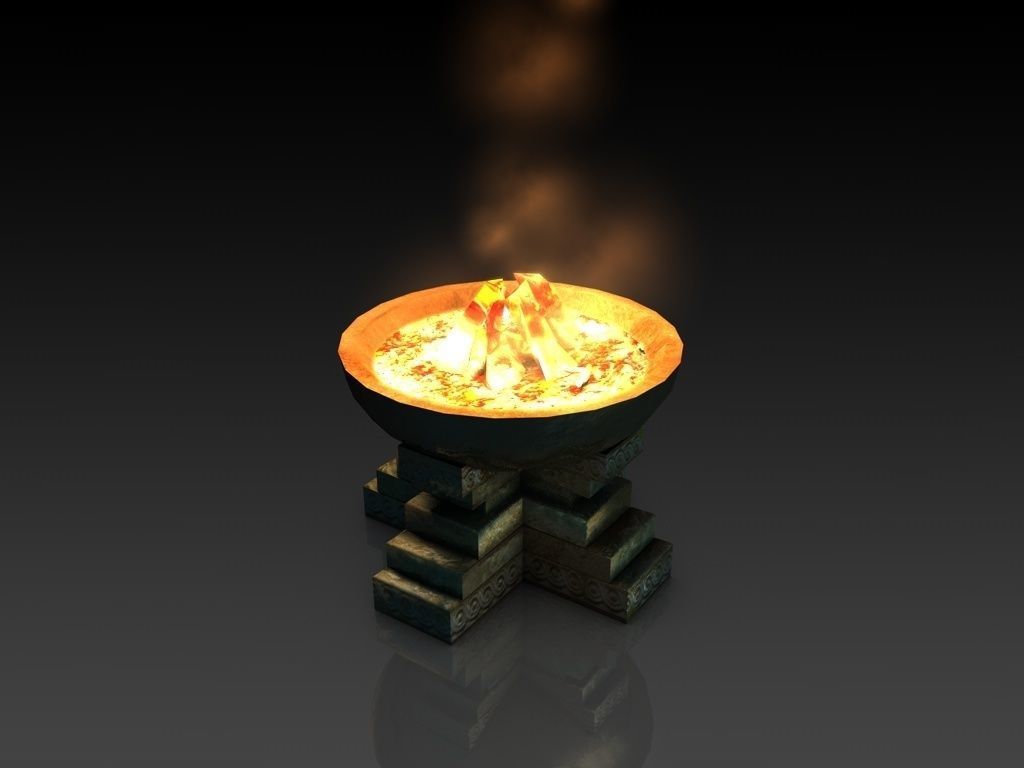 3D model Ancient brazier fire pit bowl VR / AR / low-poly | CGTrader