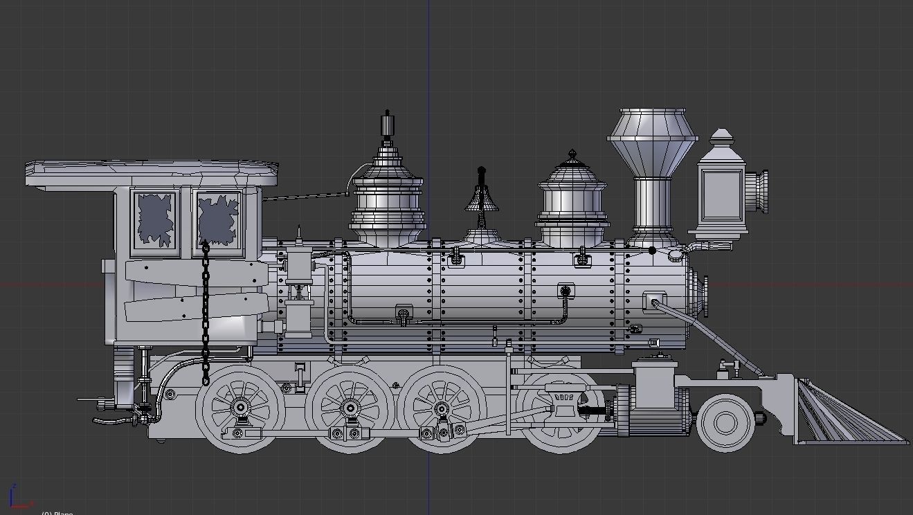 Rustic Steam Train Locomotive 3D model | CGTrader