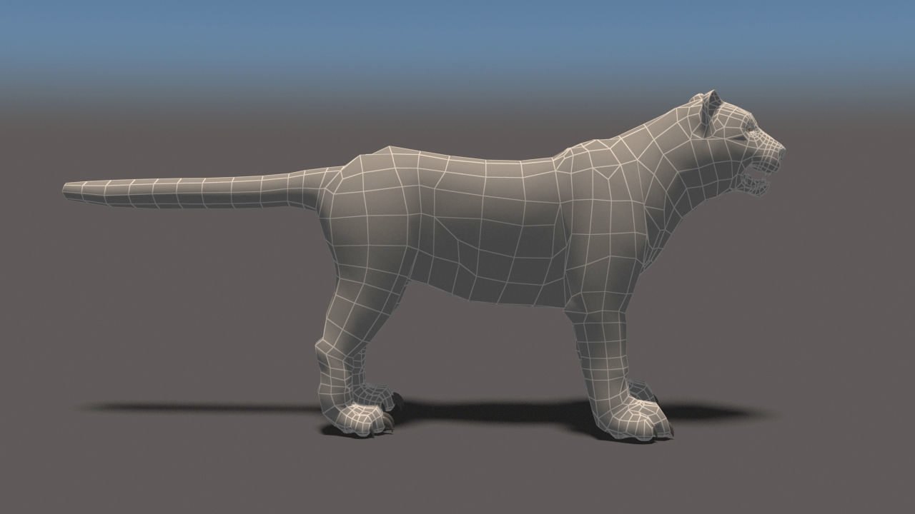 3D model White Tiger High Poly and Low Poly VR / AR / low-poly | CGTrader