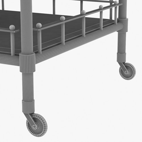 SCARLETT TROLLEY in brass finish 3D Model MAX OBJ 3DS FBX STL MTL ...