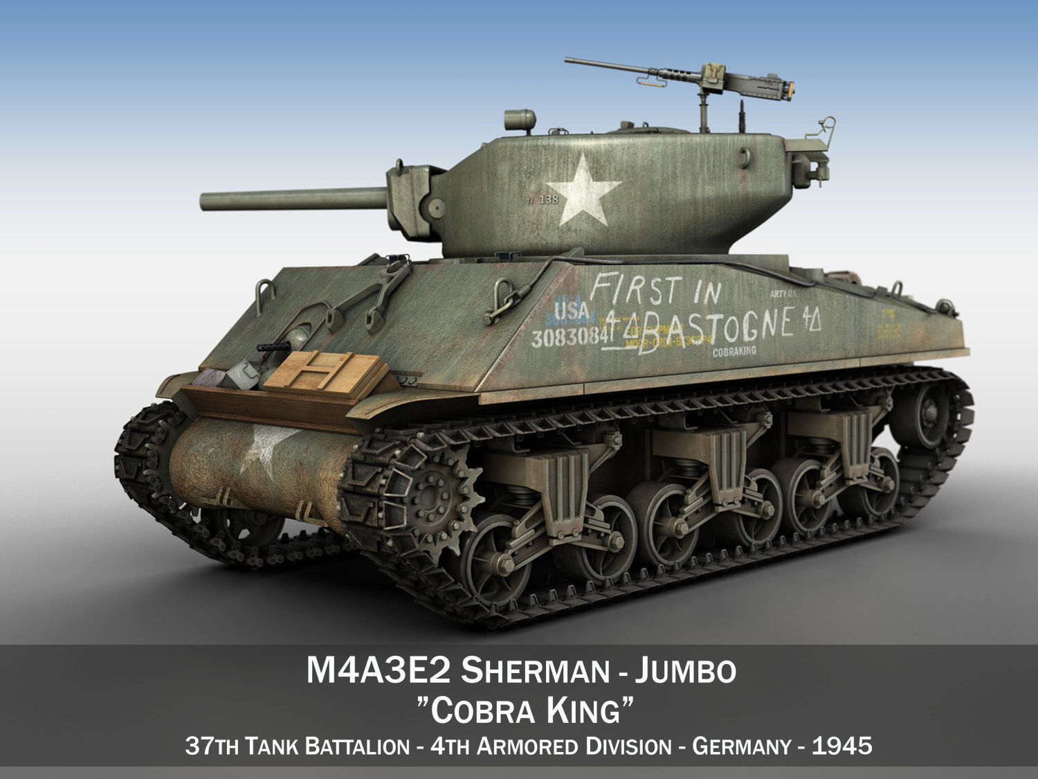 M4A3E2 - Sherman Jumbo - Cobra King 3D model | CGTrader