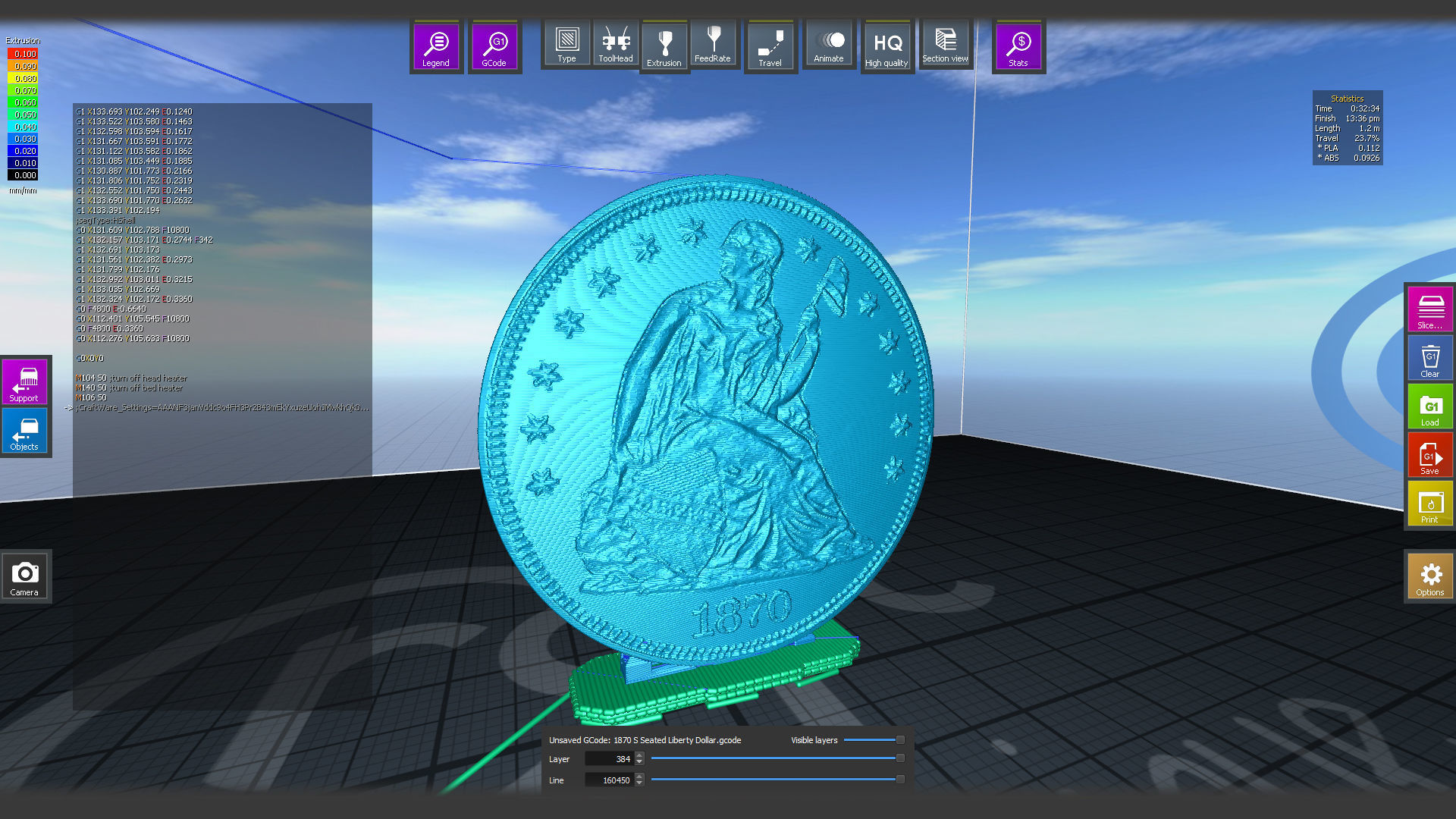 1870 S Seated Liberty Dollar US Coin 3D model 3D printable | CGTrader