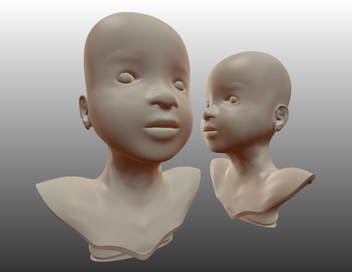 Little Girl v2 3D Model STL BLEND | CGTrader.com
