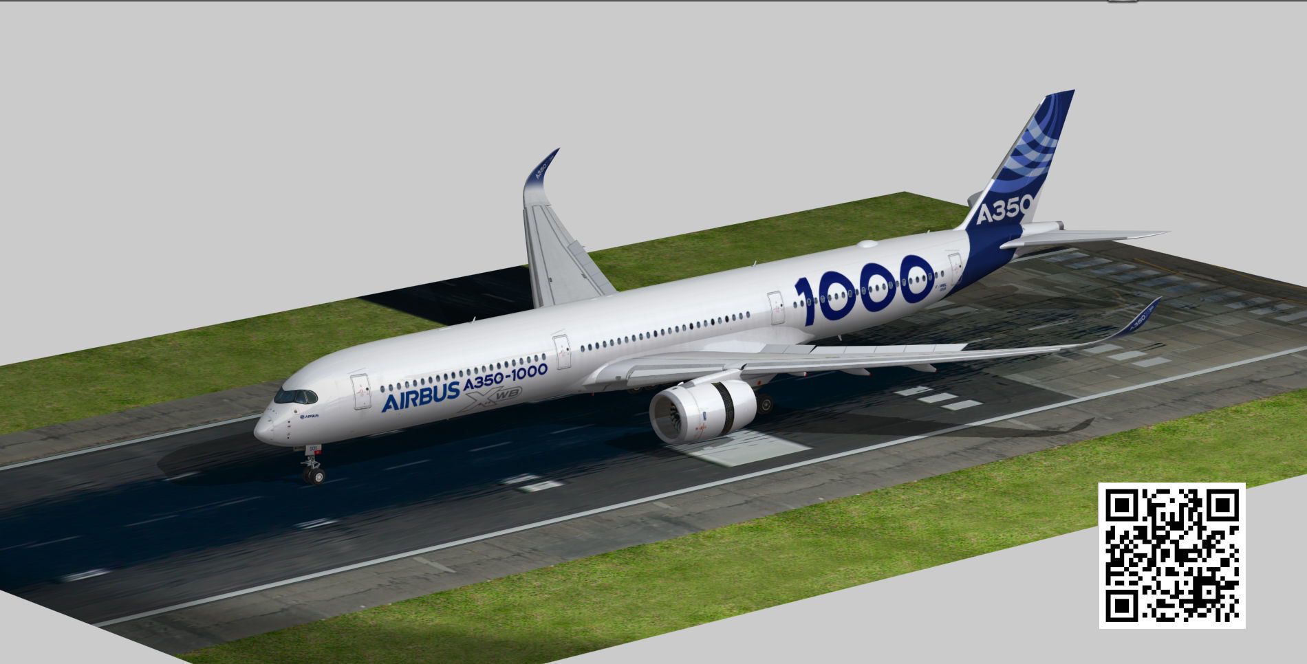3D model Airbus A350-1000 XWB Home livery VR / AR / low-poly MAX FBX ...