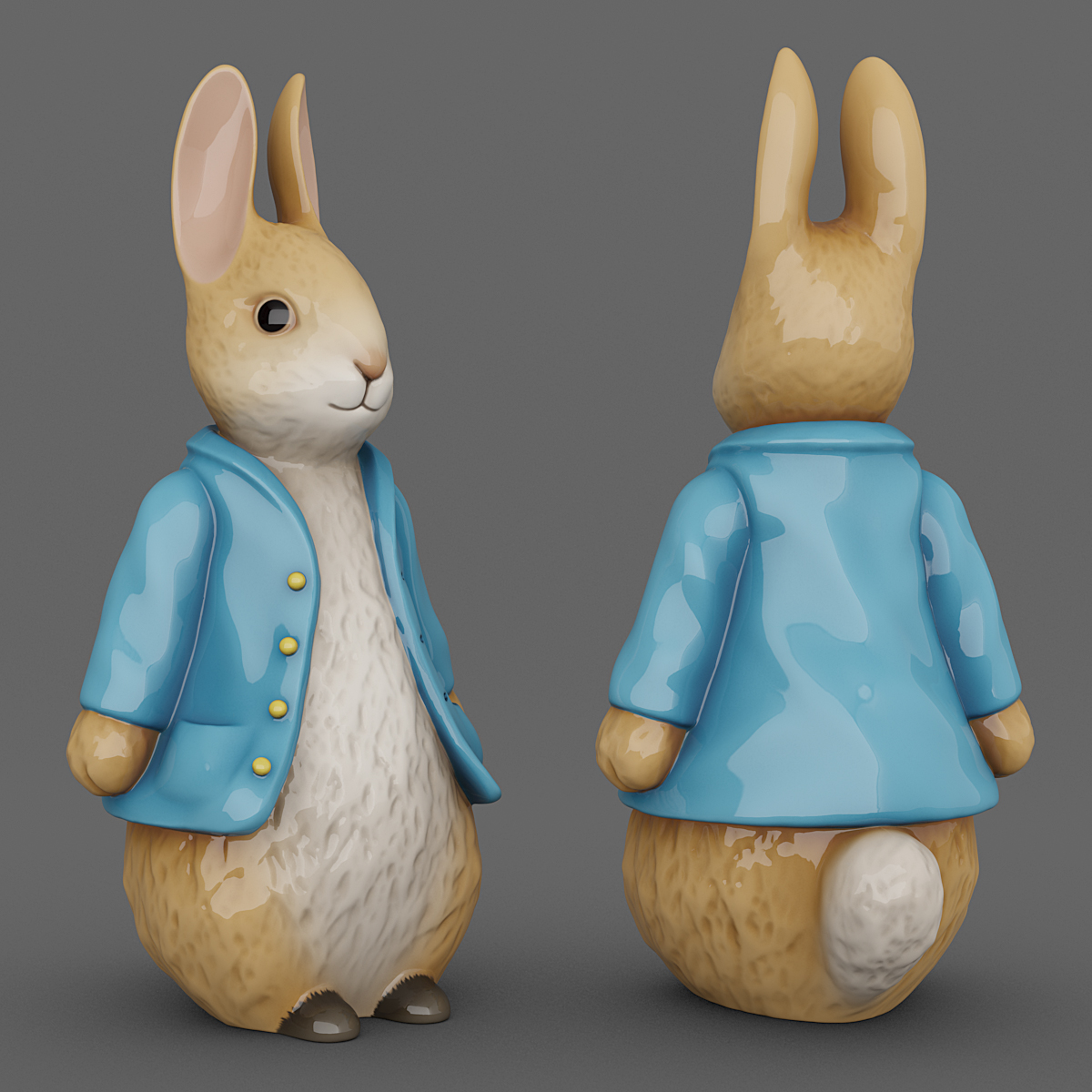 Easter Bunny Figurine 01 3D Model 3D printable MAX OBJ FBX STL WRL WRZ ... Easter Bunny Figurine 01 3D Model 3D printable MAX OBJ FBX STL WRL WRZ ...